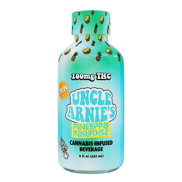 Uncle Arnie's Beverage 8oz Pineapple Paradise 100mg THC 12pk by Uncle Arnie's | KSS Live